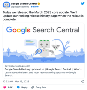 Google Core Update - March 2023 | Lean Summit Solutions